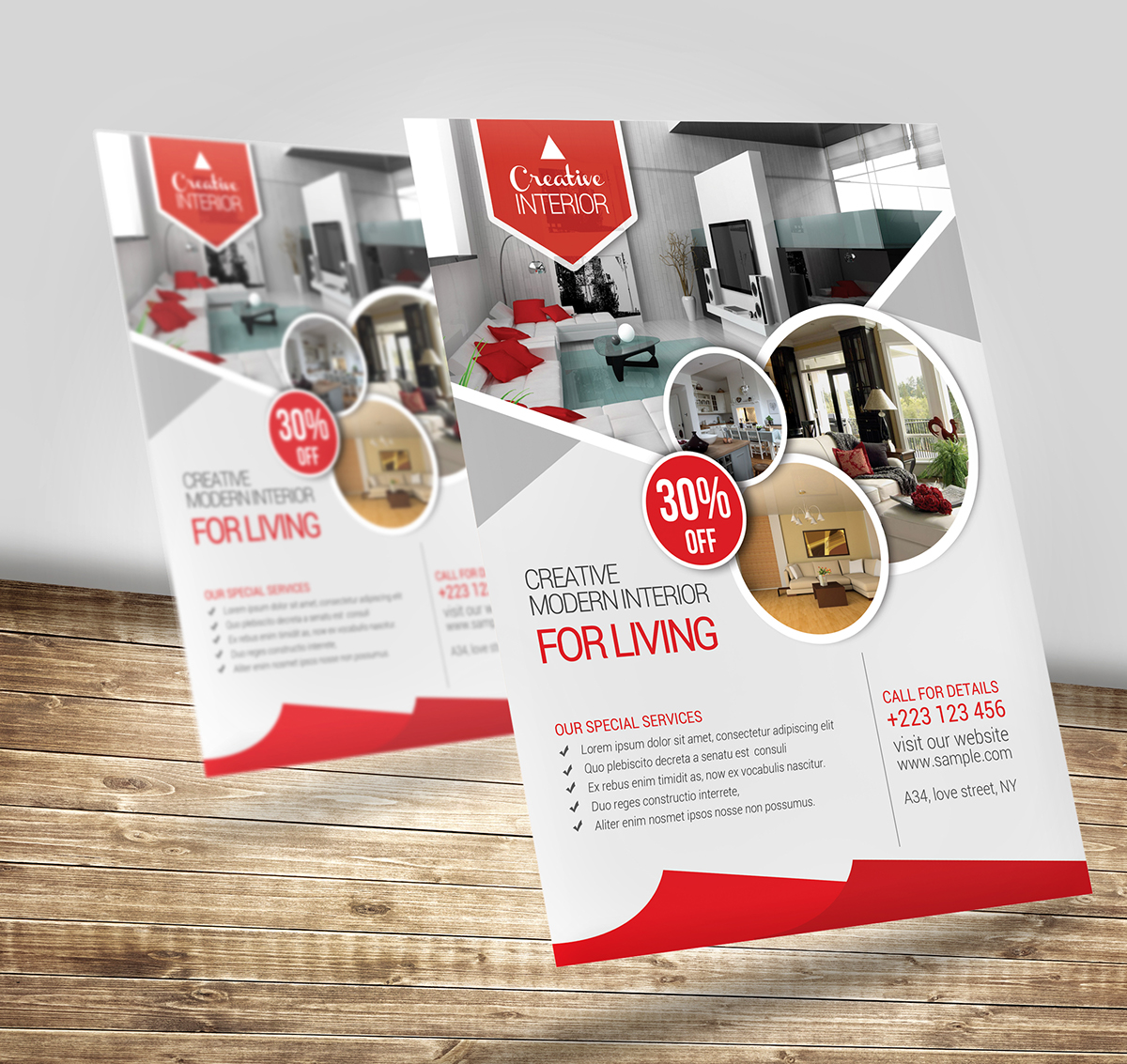 Tờ rơi CTP-FL 000048 đỏ trắng cá tính